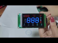3.3V Display LCD de segmento personalizado TN Luz de fundo branca transflectiva para medidor de eletricidade