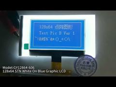 2.15インチ 128×64 グラフィックLCDスクリーン STN ホワイトオンブルー 34PIN 溶接 FPC