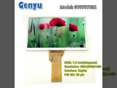 Interface digital 7 polegadas TFT tela LCD RGB 800 × 480 Resolução Normal Branco 50 pin