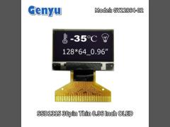 Thin 0.96 Inch OLED Module 128x64 Resolution SSD1315 30pin Soldering FPC
