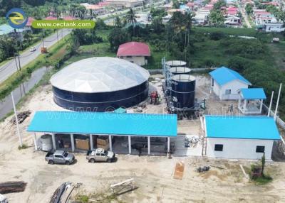 China Self-supporting Structure Clear Span Aluminum Dome Roofs for Gabon Crude Oil Storage Tanks for sale