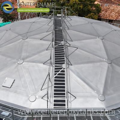 China Aluminum Geodesic Dome for Anaerobic Digesters Tanks: A Lightweight Roof Structure That Is Resistant to the Corrosive Biogas Environment for sale