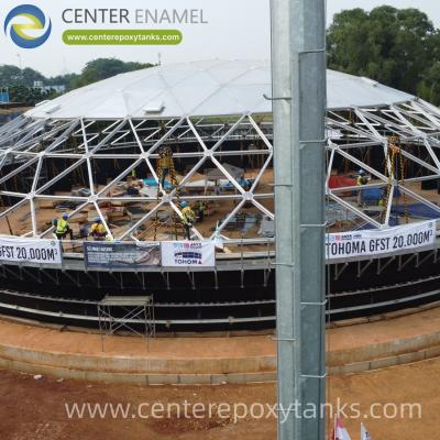 China Aluminum Geodesic Dome for Potable Water Tank: Ensures the Storage of Drinking Water Meets All Required Safety and Cleanliness Standards for sale