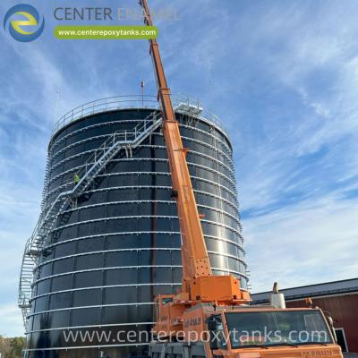 China Epoxy Bonded Steel Bolted Tanks as Paper Mill Wastewater Tank: Engineered to withstand high fiber content and abrasive pulp residues. for sale