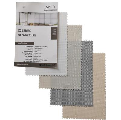 China Openness 5% Sunscreen Roller Blind Fabric Material Shrink Resistant for sale