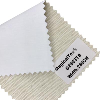 China Customized Width 2m/2.3m/2.5m/3m G2900TB White Color Blackout Roller Shade Blind Fabric For Home for sale