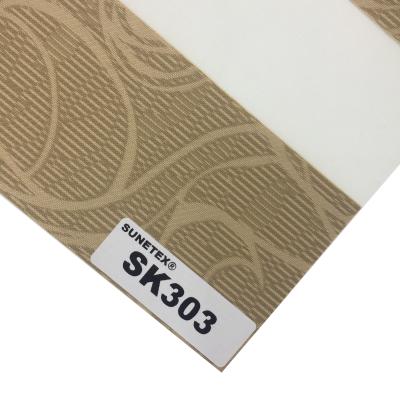 China Custom made 3m width double layer fabric designs zebra roller blind new design in China for sale