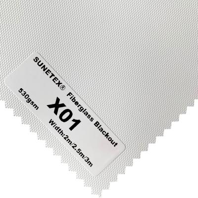 China Openness 0% Window Curtain Blind Fiberglass Blackout Fabric Anti UV 100% for sale
