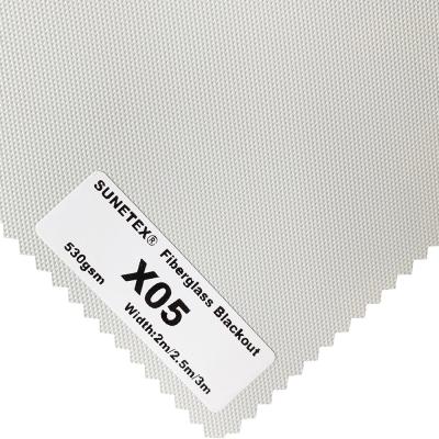 China Shades Blinds PVC Plus Fiberglass Blackout Curtain Fabric Roll For Curtain for sale