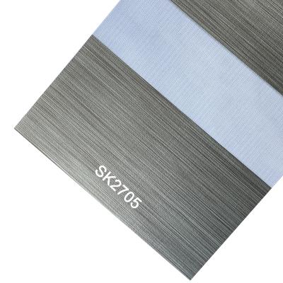 China 100% Polyester Blackout Textured Night Day Roll Up Blind For Window Treatment for sale