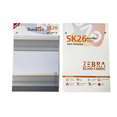 China Multi Color 3M Width Double Layers Day And Night Zebra Blinds Fabric For Window for sale