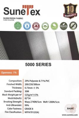 China Popular Style 1% Openness Solar Screen Blinds Fabrics for Custom Window Shades for sale