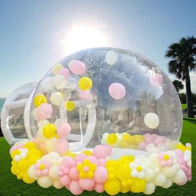 China Opblaasbare sneeuwbol bubbelhuis met reparatie kit en aangepaste kleur Te koop