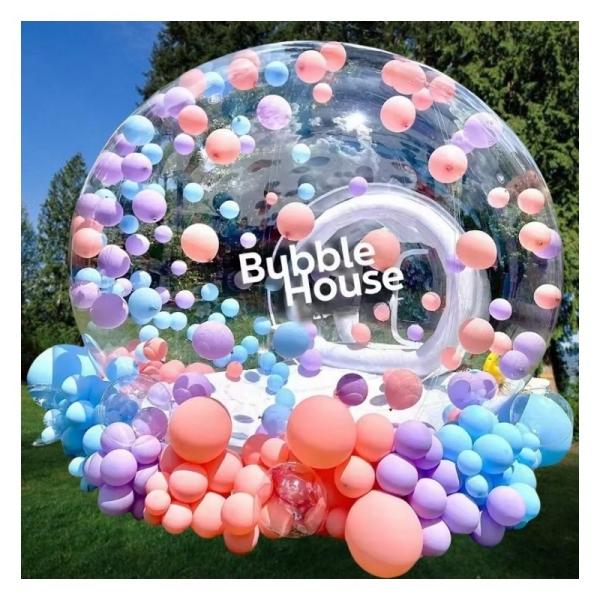 Customized Logo Bubble Bounce House Balloons in Clear Crystal Inflatable Dome Bubble Tent