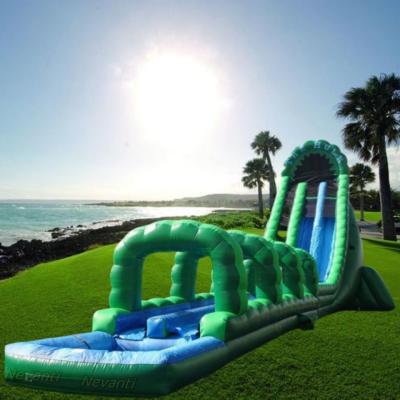 China Shipping Way By Sea and Air Commercial Grade Inflatable Bouncy Castle Tropical Water Slide for sale
