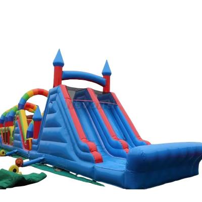 China Express or Train Shipping Method Castle Inflatable Match Obstacle Course for sale