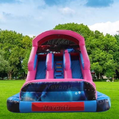 Cina Dimensioni personalizzate Bouncer gonfiabile in PVC Sirena scivolo d'acqua rosa per il divertimento all'aria aperta in vendita
