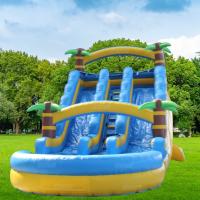 China Customized Size Inflatable Water Climbing Games with Slide for sale