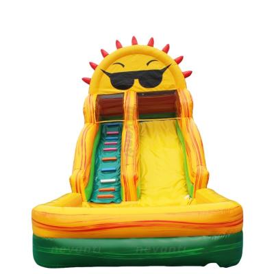 China Customized Color Inflatable Boat Dock Slide Jumping Castles for Kids at Resort Hotel for sale