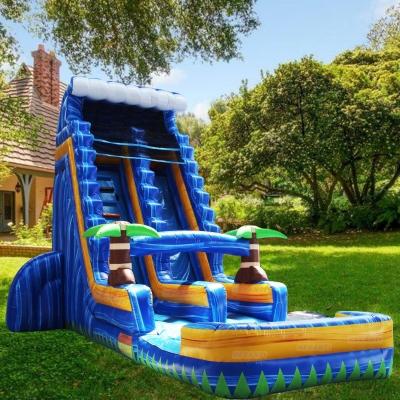 China 2024 Modelos más recientes 20m tobogán de agua inflable Ideal para el hogar y capacidad máxima 100-500kg en venta