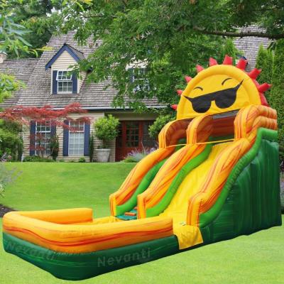 China 2024 Modelos más recientes 20m tobogán de agua inflable Ideal para el hogar y capacidad máxima 100-500kg en venta