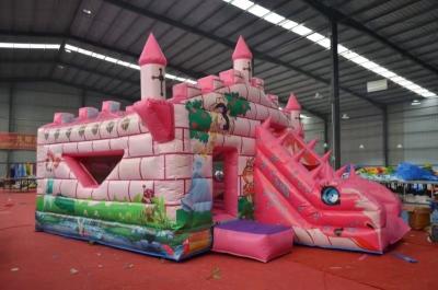 China Commercieel springkasteel met dia en aangepast logo Printed Cow Bouncy House Design Te koop