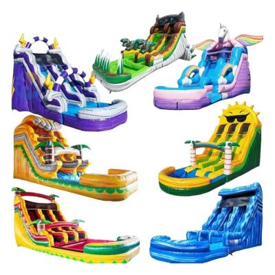 Cina 15m Acqua 22ft Commerciale gonfiabile piscina scivolo per bambini 20x3m 22 ft alto kit di riparazione in vendita
