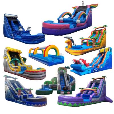 Cina 15m Acqua 22ft Commerciale gonfiabile piscina scivolo per bambini 20x3m 22 ft alto kit di riparazione in vendita