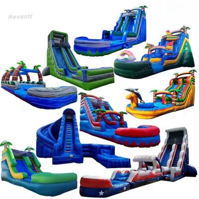 China Customized Inflatable Bounce House Kids Jumper with Large Water Slide and Outdoor Games for sale