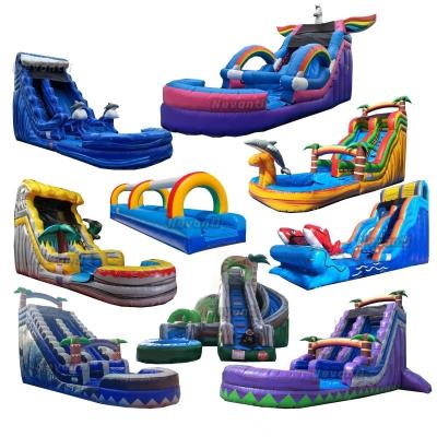 China Customized Inflatable Bounce House Kids Jumper with Large Water Slide and Outdoor Games for sale
