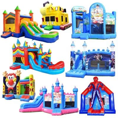China 14 Years Up Children Bouncy Castles Custom Logo Printed Inflatable Bouncer Playground for sale