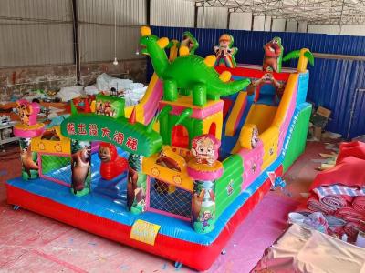 Cina Logo personalizzato stampato castello a saltare inflatabile paraurti per divertimento per bambini in vendita