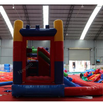 China Custom Logo Printed Jump House Inflatable Bouncer Jumping Castle With Slide 14 Years up for sale