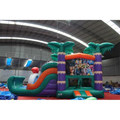 Cina Intervallo d'età da 5 a 7 anni Commerciale Pvc Salto Bouncer Slide asciutto Logo personalizzato stampato in vendita