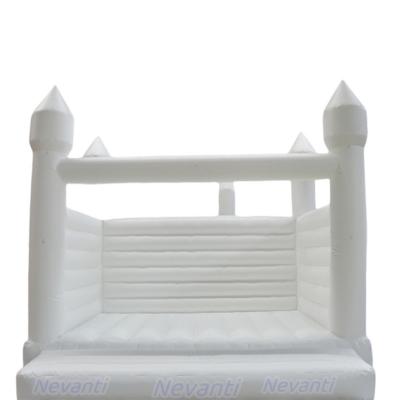 Cina 2024 Double Slide White Inflatable Bouncer House con colore personalizzato e tema arcobaleno in vendita