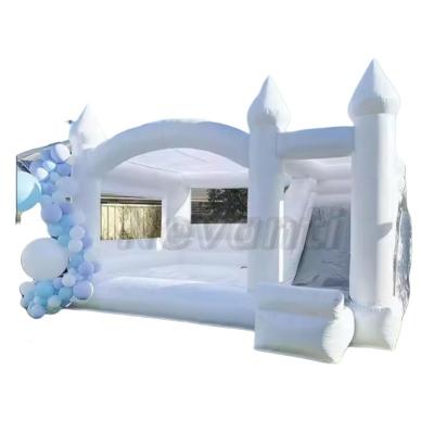 Cina Custom White Inflatable Bounce Castle Party Pink Wedding Bouncer House And Slide Combinato in vendita