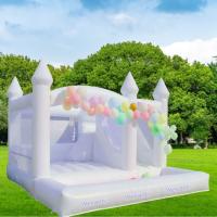 China Mini Inflatable Bouncer Castle with Customized Size and White PVC Material for sale