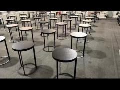 Staalframe Ronde Marmeren Koffietafel Poederbedekte Koffietafel