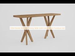 OEM Nordic Houten Eettafel Solid Woonkamer Meubels Set