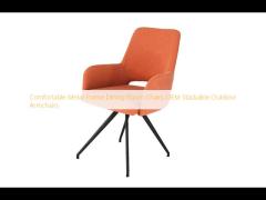 Chaises de salle à manger à cadre métallique confortable OEM fauteuils d'extérieur empilables