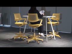 Estruturas ergonómicas de metal Cadeiras de sala de jantar Assento com almofada de espuma durável