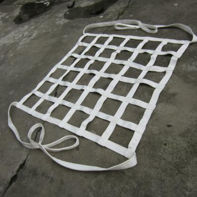 China 10Ton Heavy Duty Reusable Nylon Cargo Net 20T webbing lifting net for sale