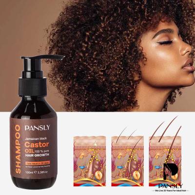 China Shampoo para crescimento capilar com óleo de rícino preto Pansly para queda de cabelo à venda