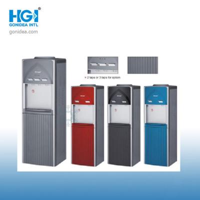 China 3 Tap Stainless Steel Hot Warm Cold Water Dispenser With Storage Cabinet for sale
