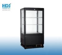 China refrigerador comercial vertical da exposição 58L branco/preto à venda