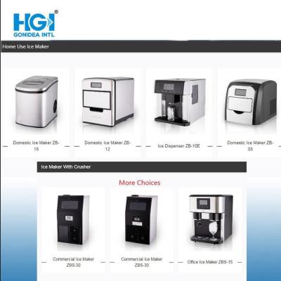 China Stainless Steel Body Plastic Lid Counter Top Bullet Ice Maker Mini for sale