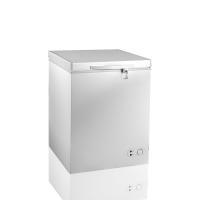 China Mini Pequeno Freezer com fechadura de porta e aparência externa prateada à venda