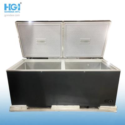 China 800L Twee-deurs diepkoelkast Mechanische temperatuurregeling Te koop