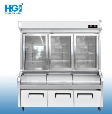 China Commerciële koelkast Verticale drank Hotpot Showcase Hcd-2000t Te koop