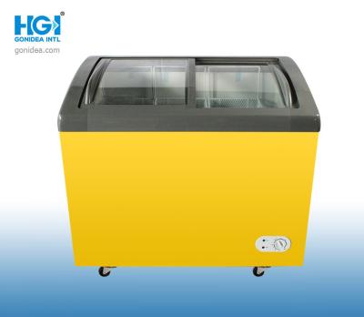 Cina Congelatore commerciale della porta di vendita della fabbrica del petto del congelatore del frigidaire di vetro della doppia porta in vendita